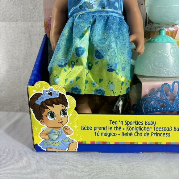 Hasbro | Toys | Baby Alive Tea N Sparkles Brunette Baby Doll W Tea Set ...